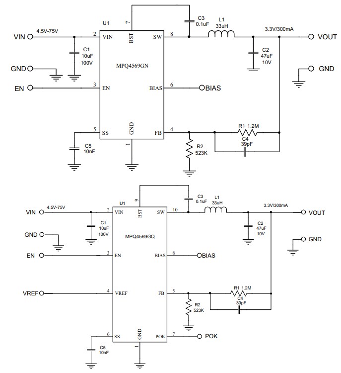 MPQ4569 AEC-Q100 Switching Voltage Regulators - MPS | Mouser